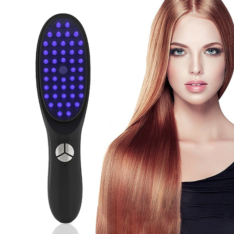 Zoom Expand image caption RED LIGHT THERAPY BRUSH SCALP MASSAGER COMB ...